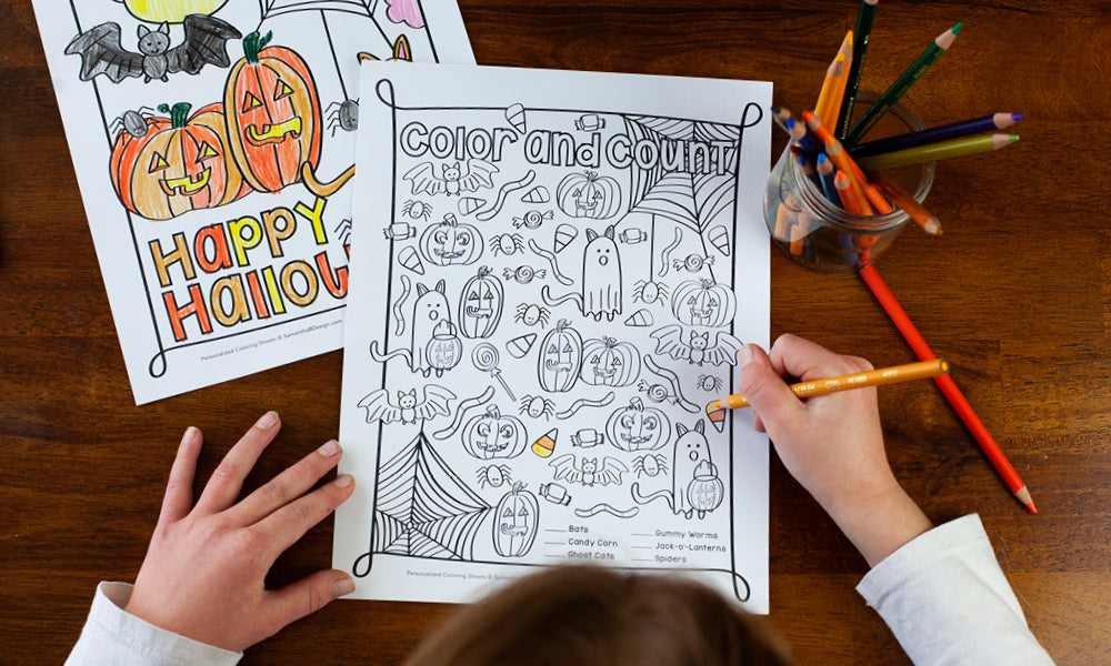Free Halloween Coloring Activity Sheets PDF Download – Samantha B Design