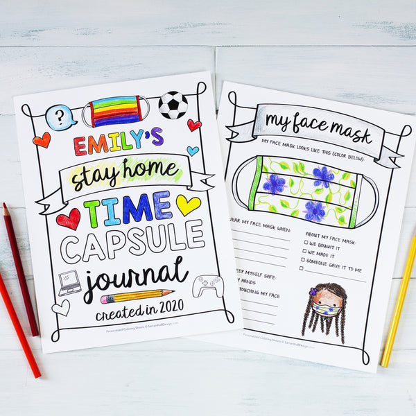 Kid's Stay Home Quarantine Journal | PDF Download | 8.5x11" Final Size ...