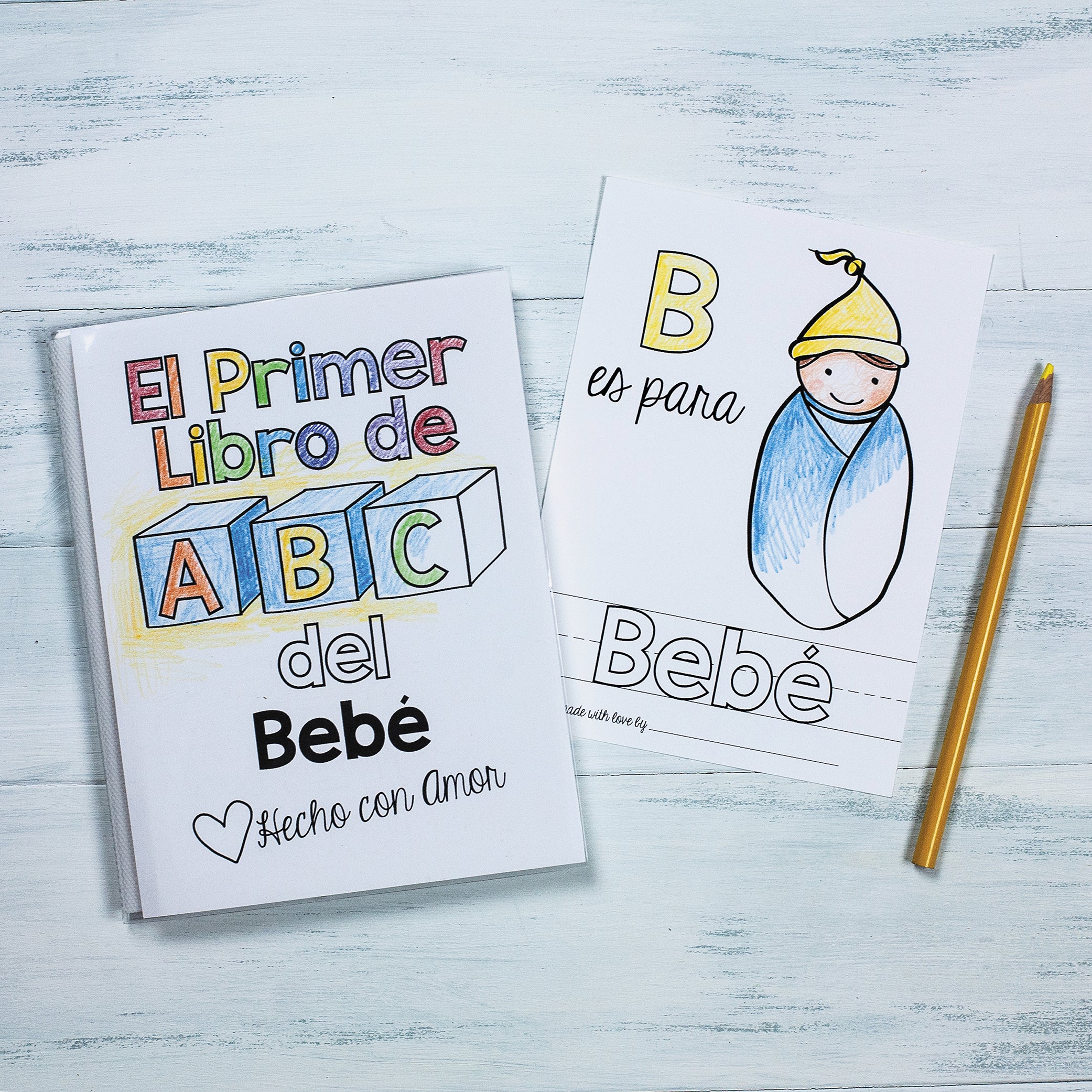 Spanish ABC Book Baby Shower Activity, PDF Download (En Español ...