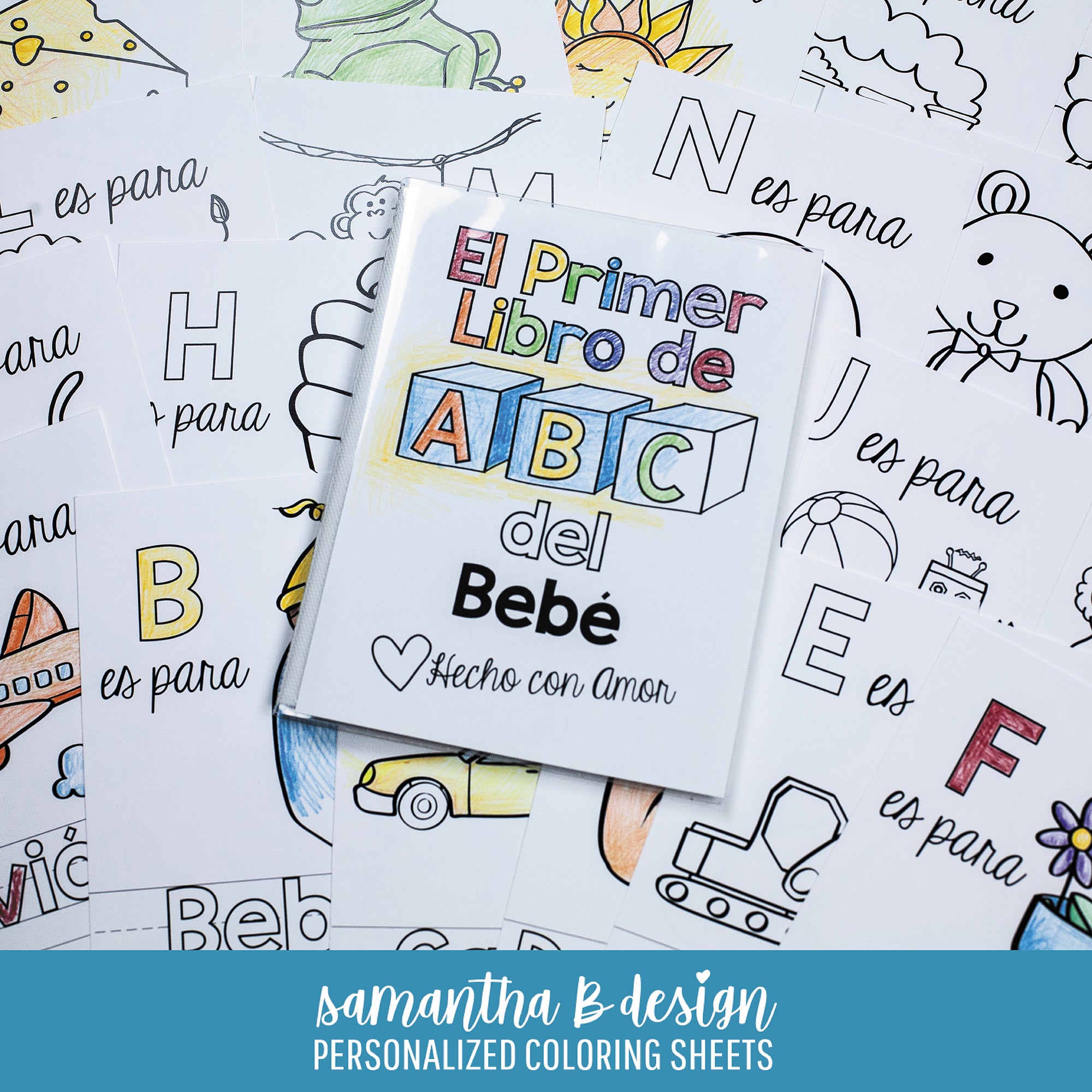 Spanish ABC Book Baby Shower Activity, PDF Download (En Español ...