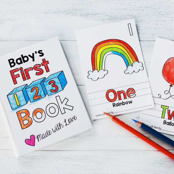 Baby's First 123 Book Printable PDF Download – Samantha B Design