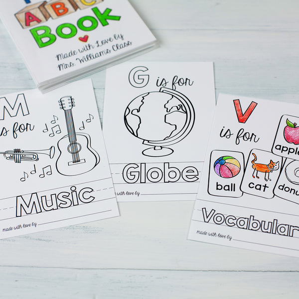 School Theme ABC Book Printable PDF Download – Samantha B Design